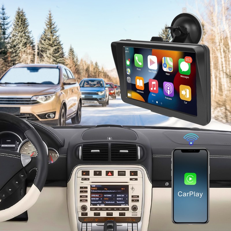 Navigatie auto universala 7" INOVA® portabila, Android Auto, Wi-Fi ...